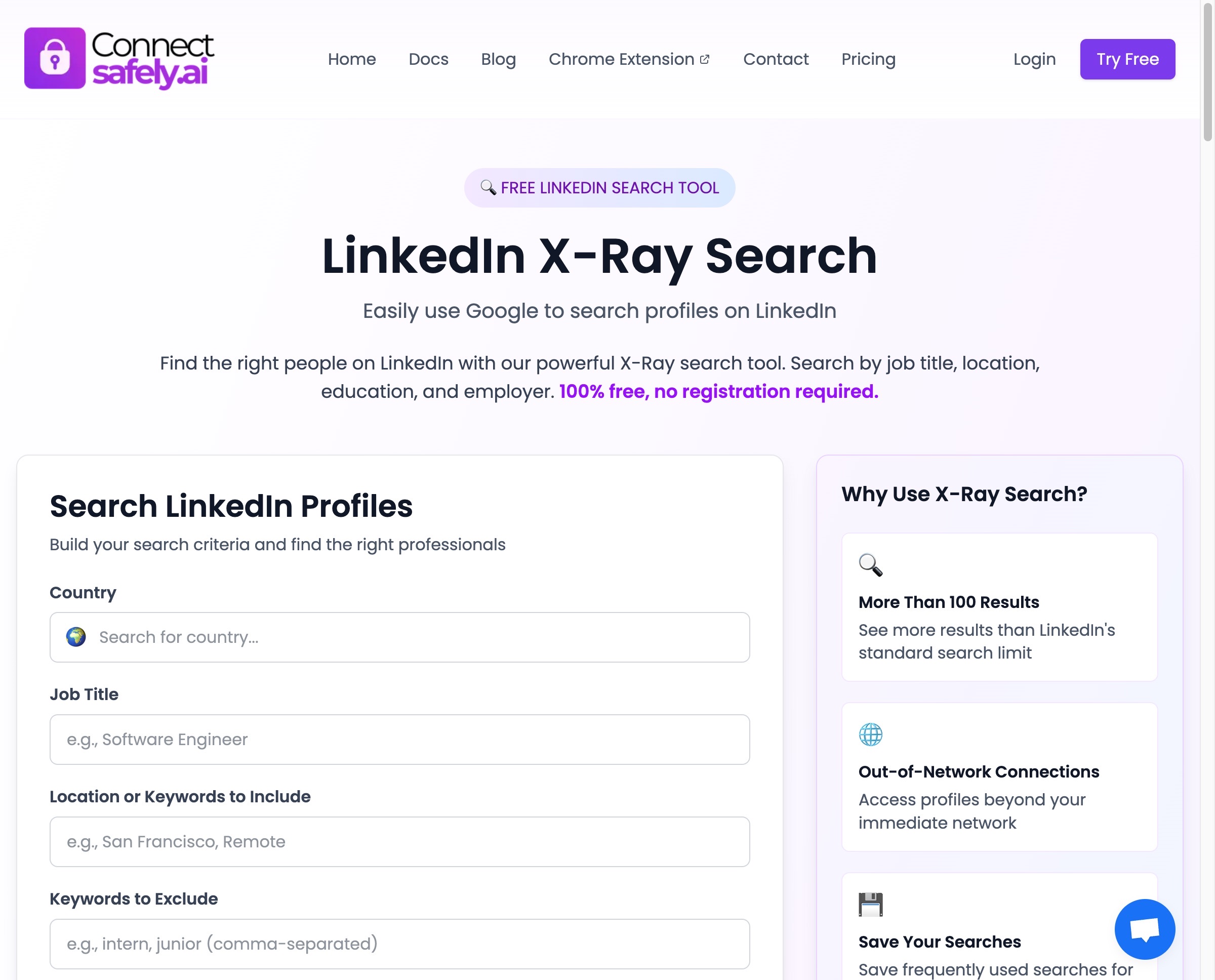 Free LinkedIn Xray Search Tool | Find Profiles